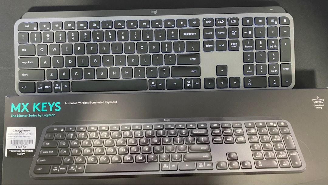 MX Keys Advanced Wireless Keyboard Graphite, Computers & Tech, Parts ...