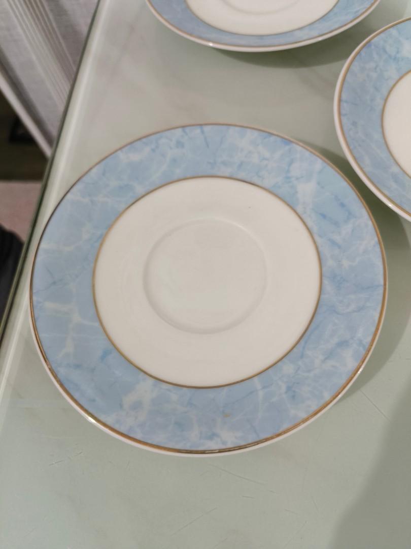 NARUMI BLUE SAUCERS 5pcs, Furniture & Home Living, Kitchenware ...