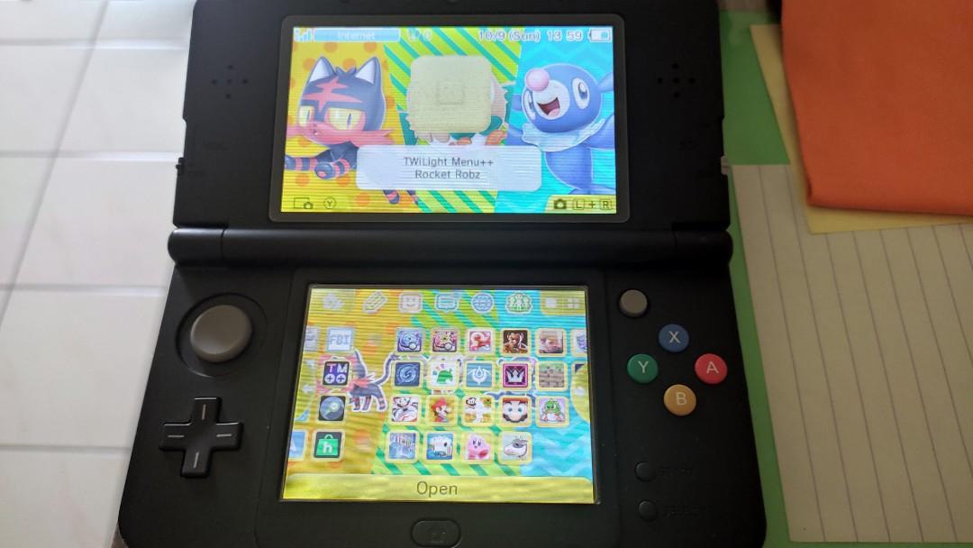 New 3DS regular mario edition (black) no box, Video Gaming, Video Game ...