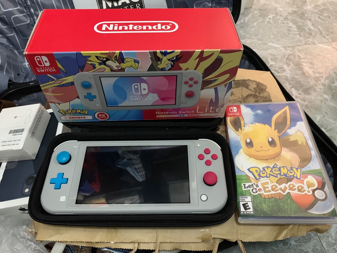 Nintendo Switch lite zacian and zamazenta edition, Video Gaming, Video ...