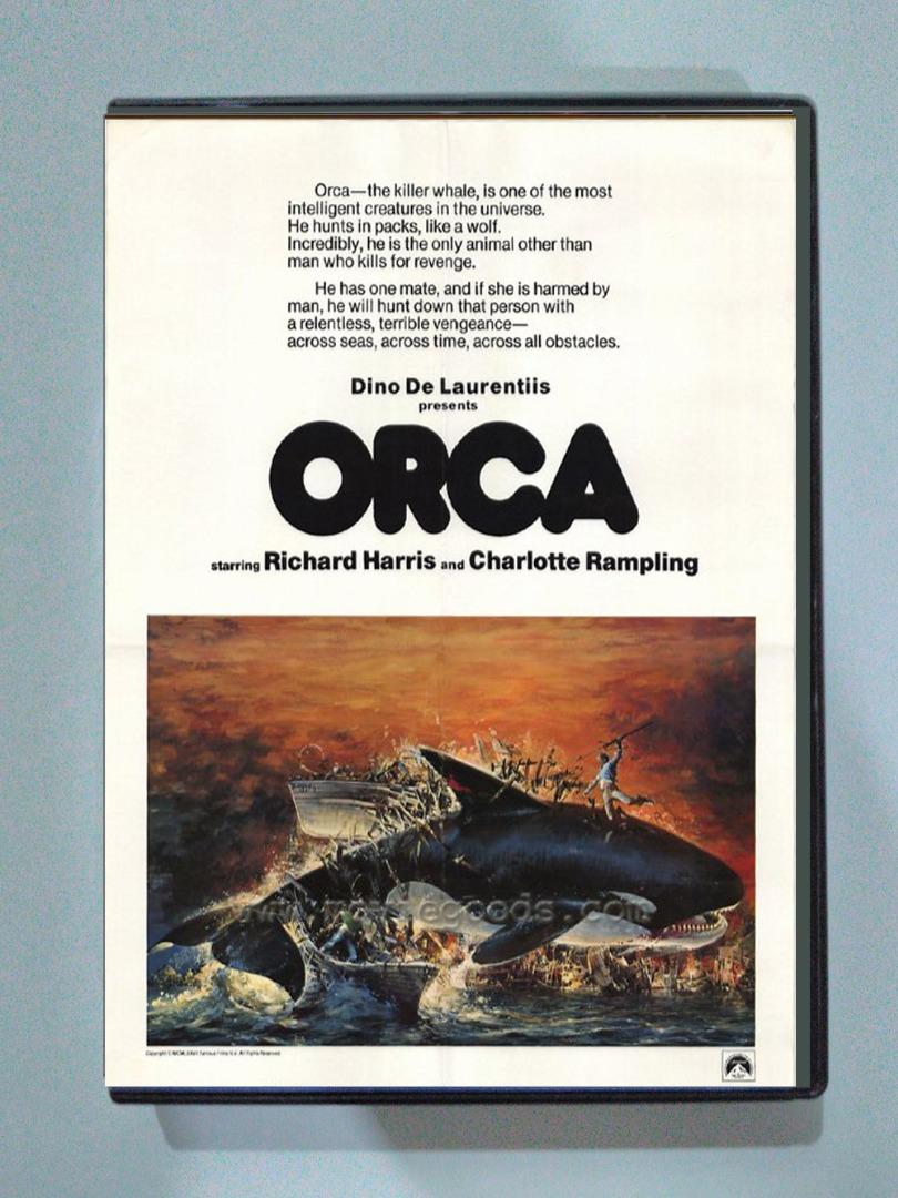 ORCA (1977) HORROR THRILLER MOVIE DVD, Hobbies & Toys, Music & Media ...