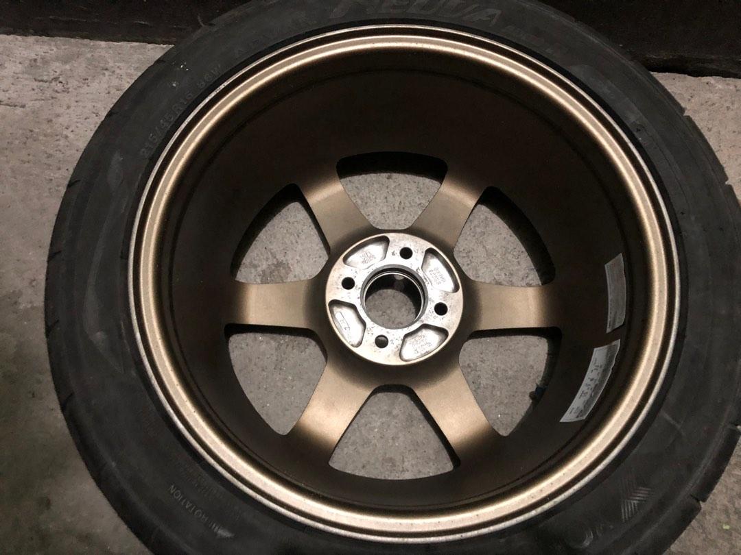 Orig Volk Rays TE37 Bronze, Car Parts & Accessories, Mags and Tires on Carousell