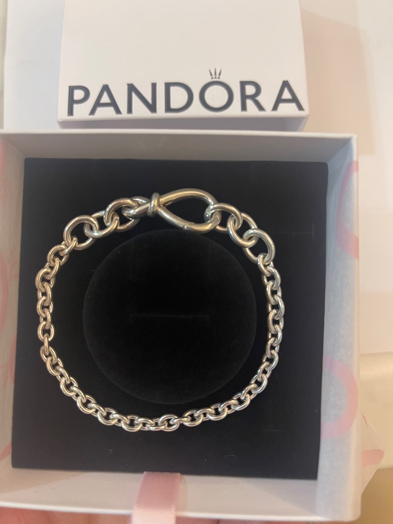 Pandora Chunky infinity knot chain bracelet / Sterling Silver, Women's ...