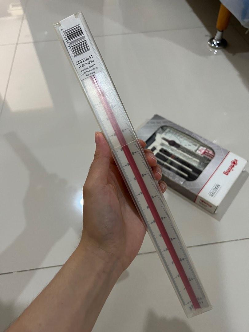 Penggaris skala rotring - arsitek triangular scale rotring, Buku & Alat ...