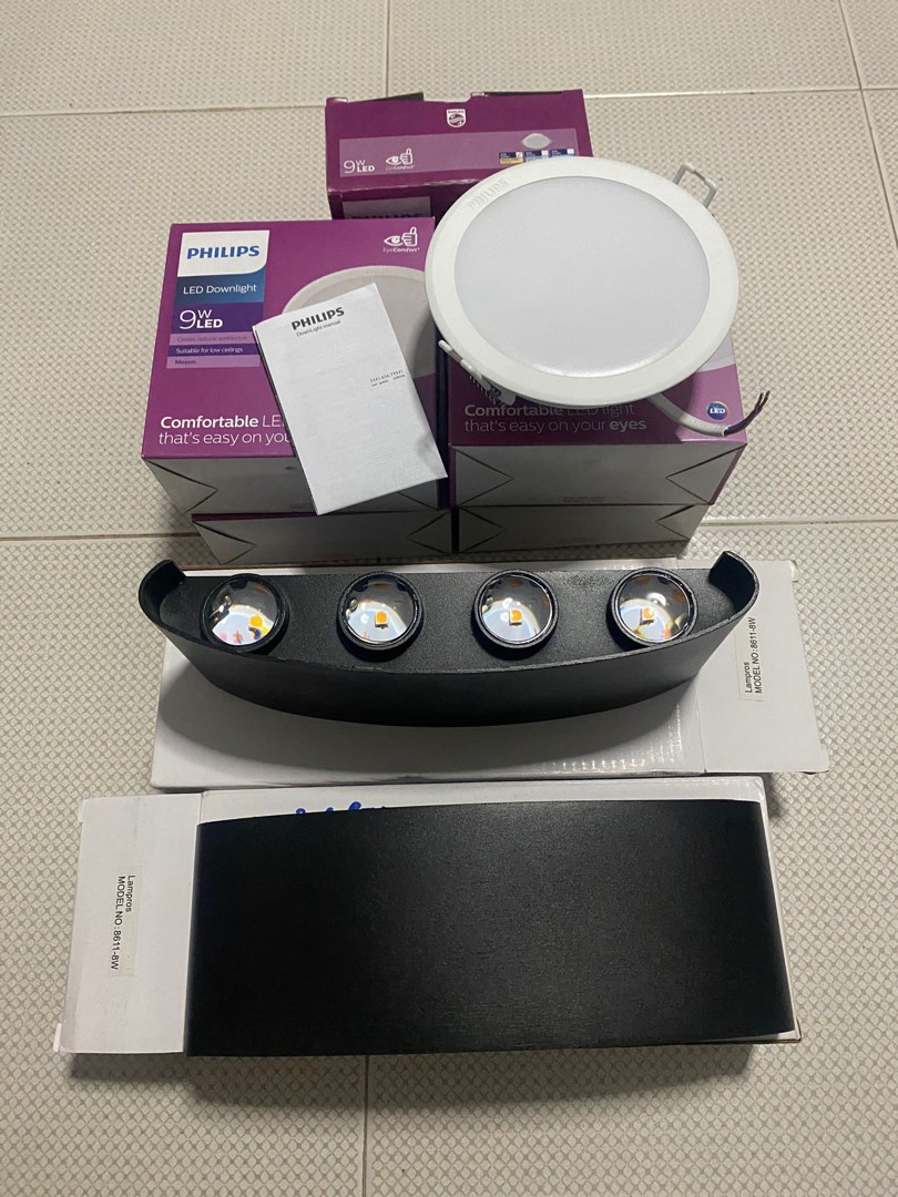 Philip LED downlight and outdoor light, Furniture & Home Living ...