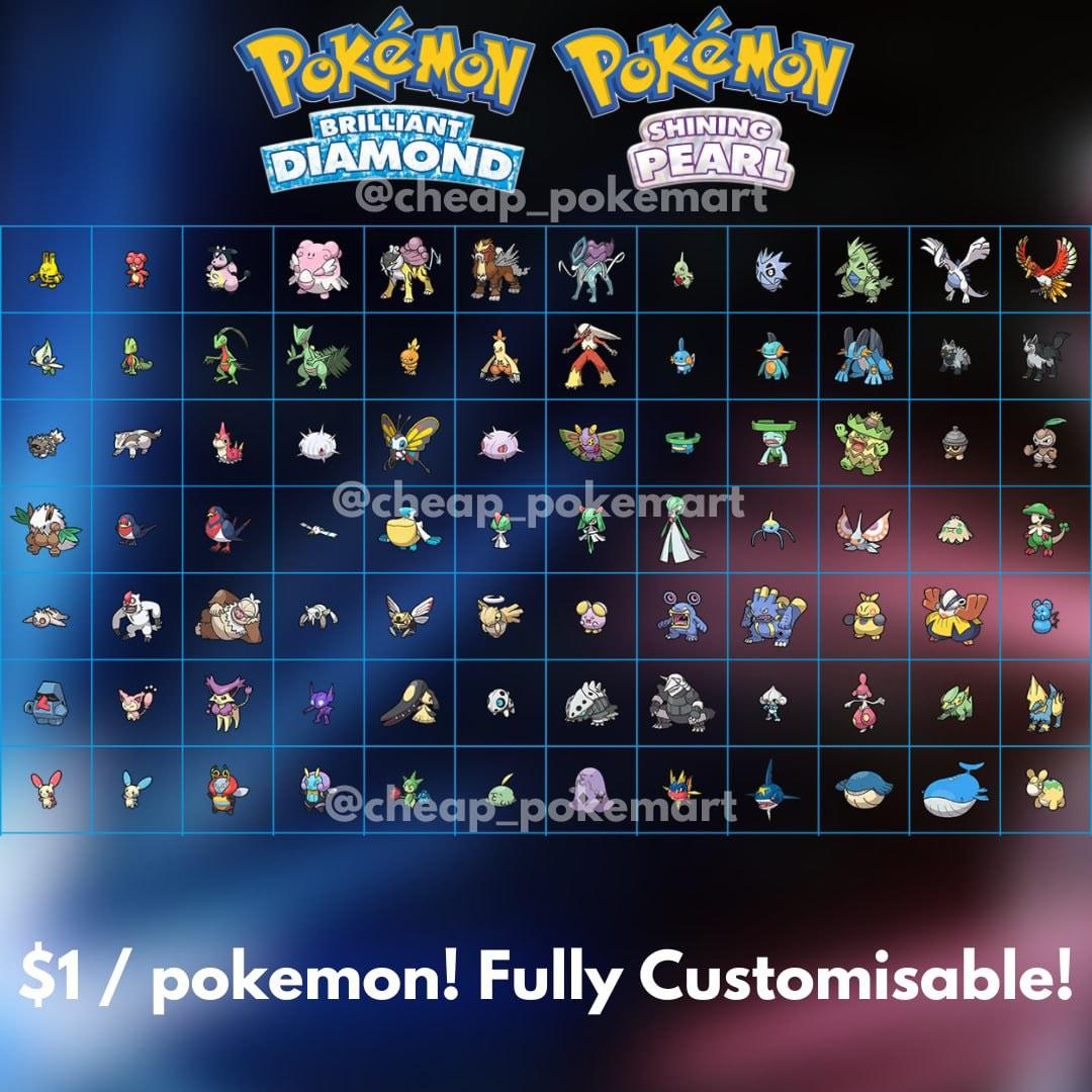 Pokemon BDSP Custom Pokemon, Video Gaming, Gaming Accessories, In-Game ...