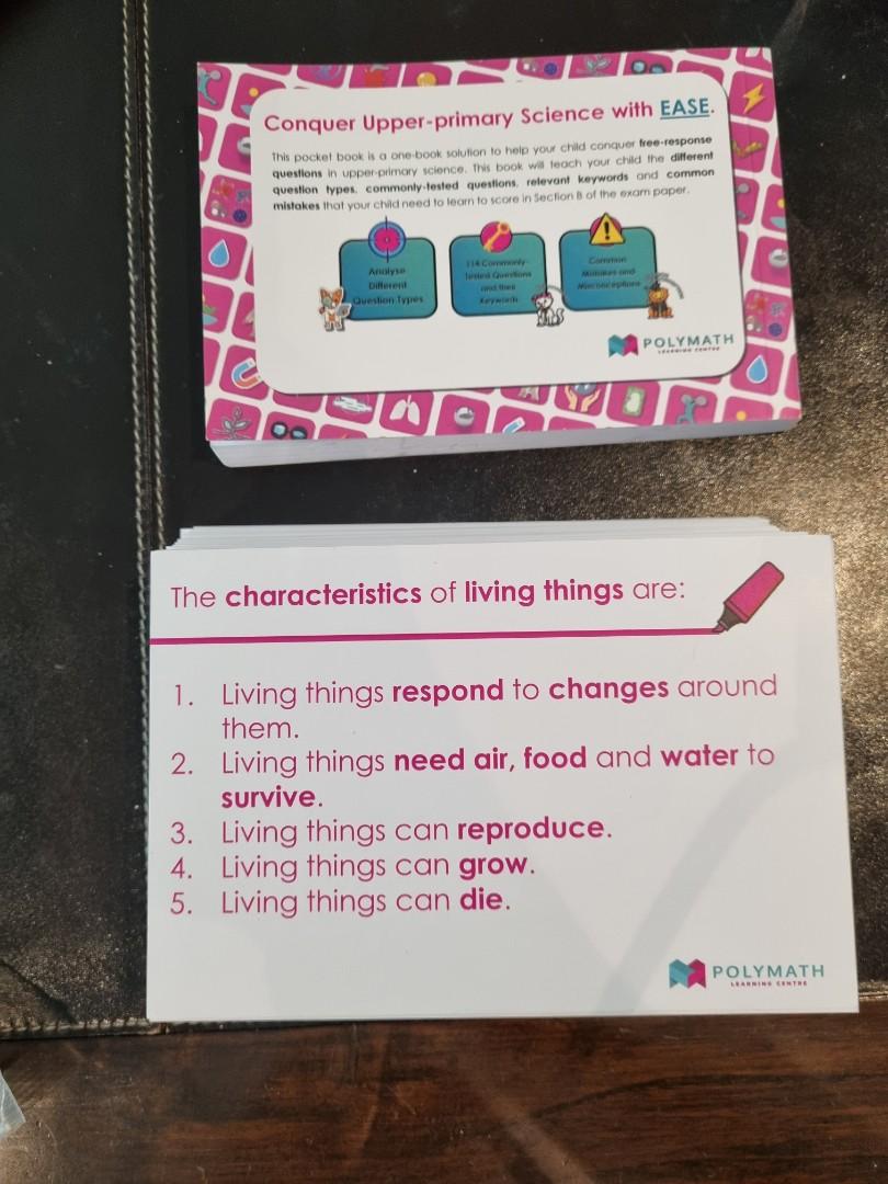 Polymath Learning Centre: PSLE Science Flash Cards and PSLE Science ...