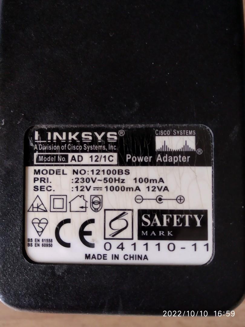 Power Adapter Linksys Router WRT54G, TV & Home Appliances, Electrical ...