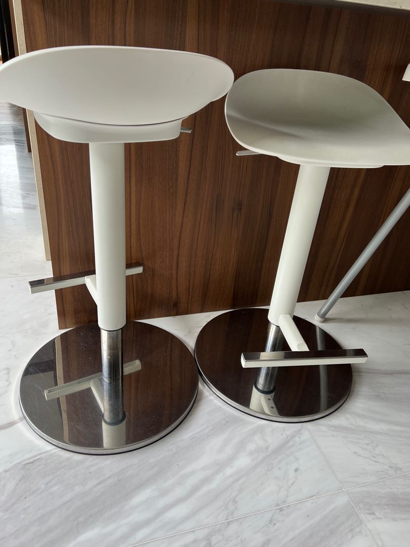 Pre-loved Ikea height adjustable bar stools, Furniture & Home Living ...