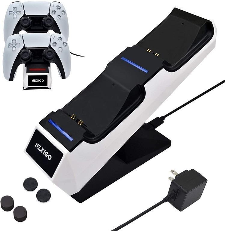 PS5 Controller Charger with AC Adapter with 4 Analog Sticks Covers ...