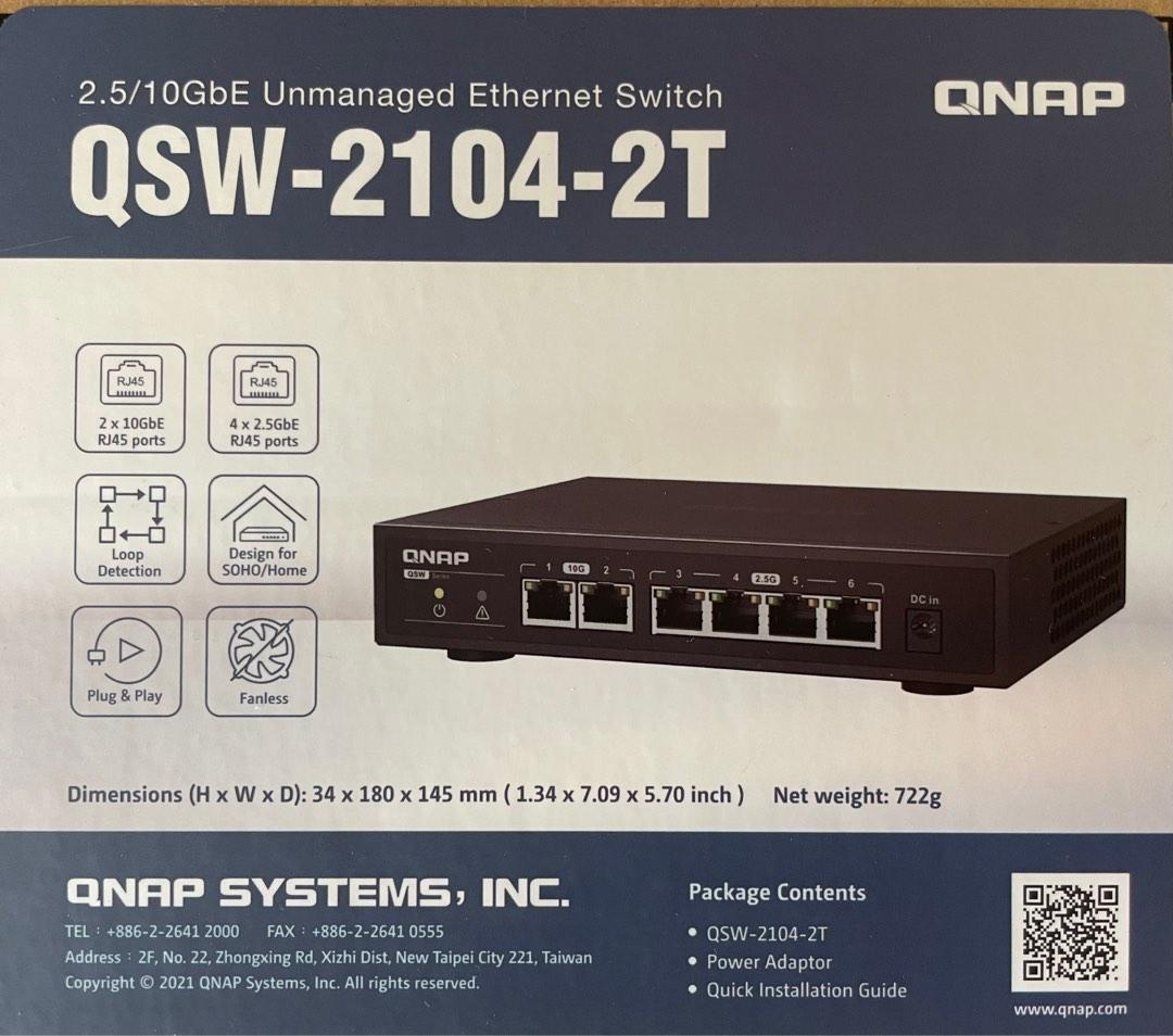 QNAP 10 GBPS / 2.5 GBPS SWITCH QSW -2104-2T, Computers & Tech, Parts ...