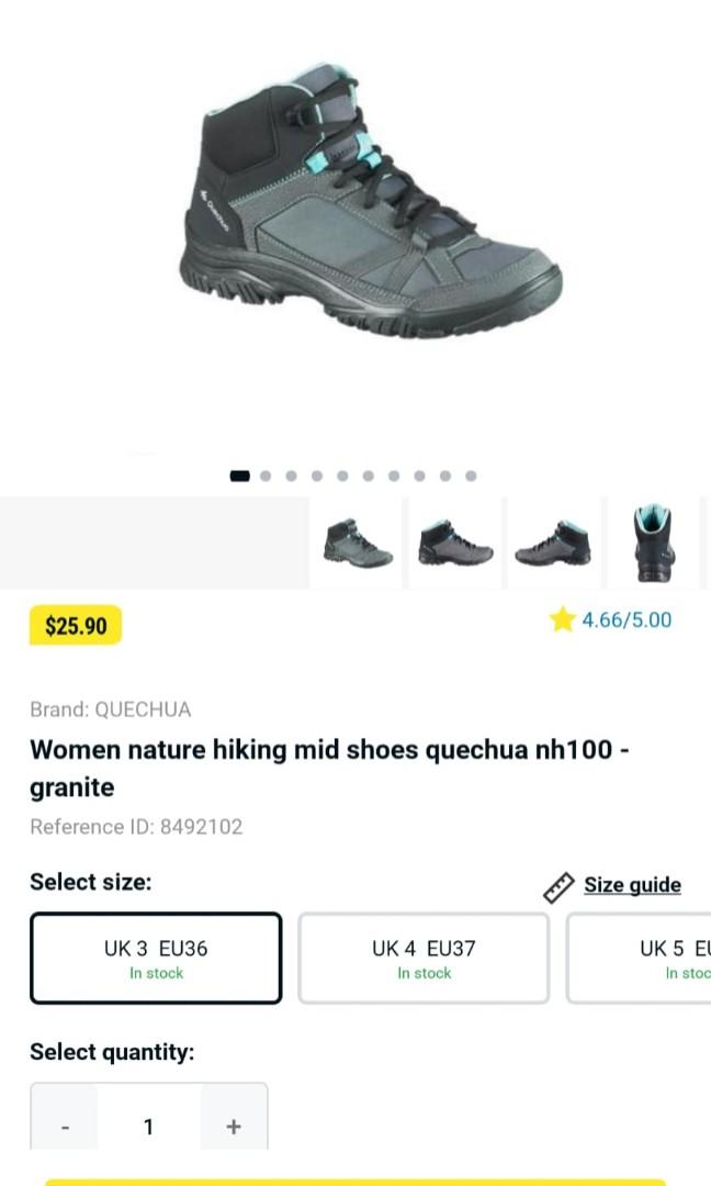 Quechua NH100 Hiking Shoes, Sports Equipment, Hiking & Camping on Carousell