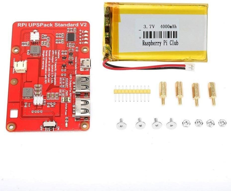 Raspberry Pi Expansion Board + UPS Lithium Battery Expansion Board with 3800mAh Lithium Battery ...