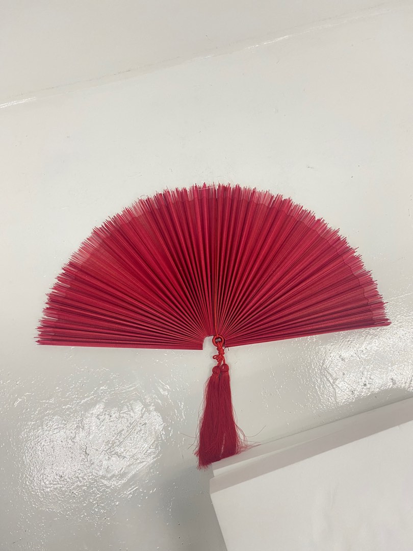 Red Chinese Fan, Furniture & Home Living, Home Decor, Wall Decor on ...