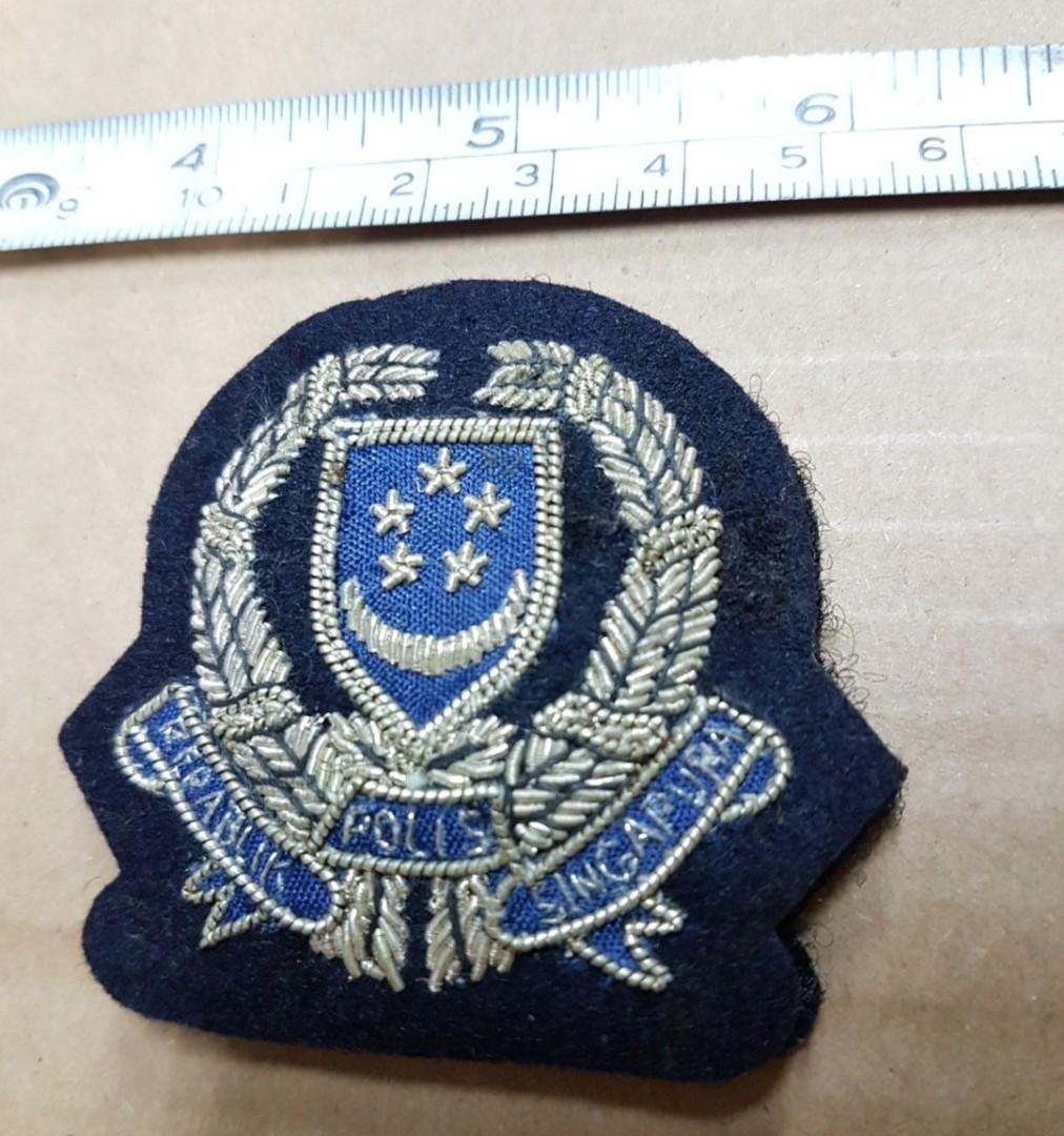 Republic Singapore Repablik Singapura Polis police Embroidered badge ...