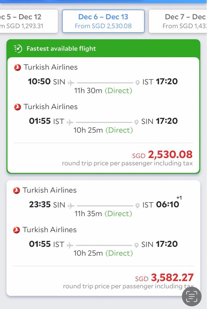 Return Air ticket to Istanbul via Turkish airline, Tickets & Vouchers ...
