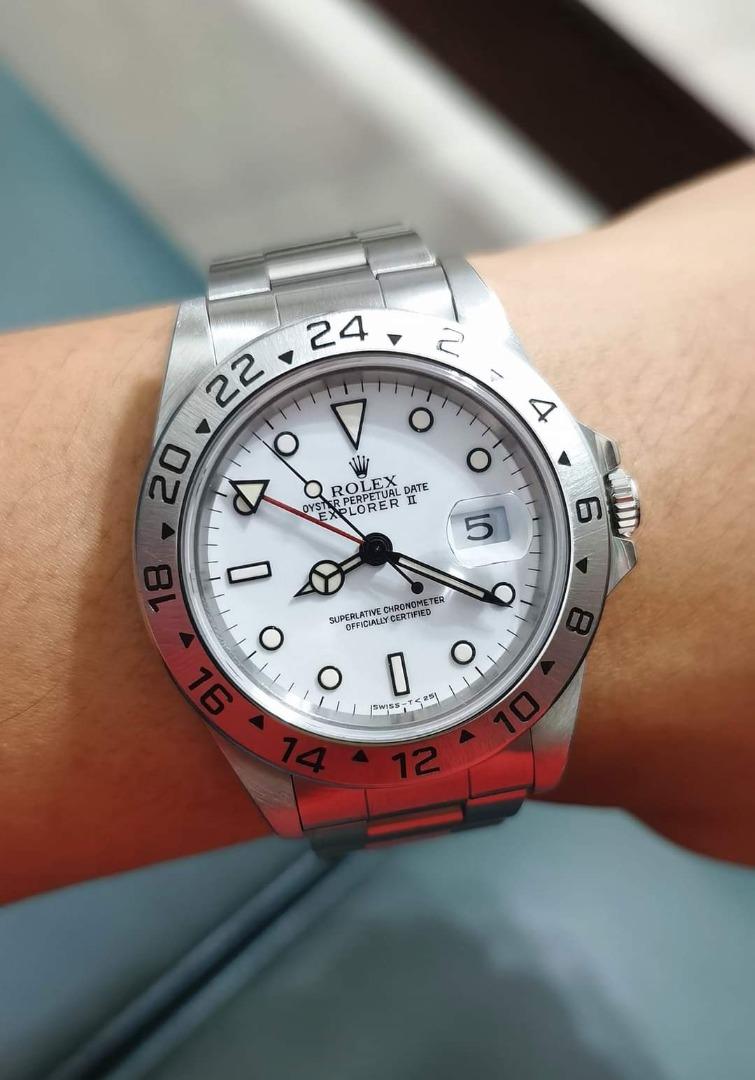 Rolex Explorer II GMT Ref 16570 Complete Year: 1996 Authentic Swiss ...