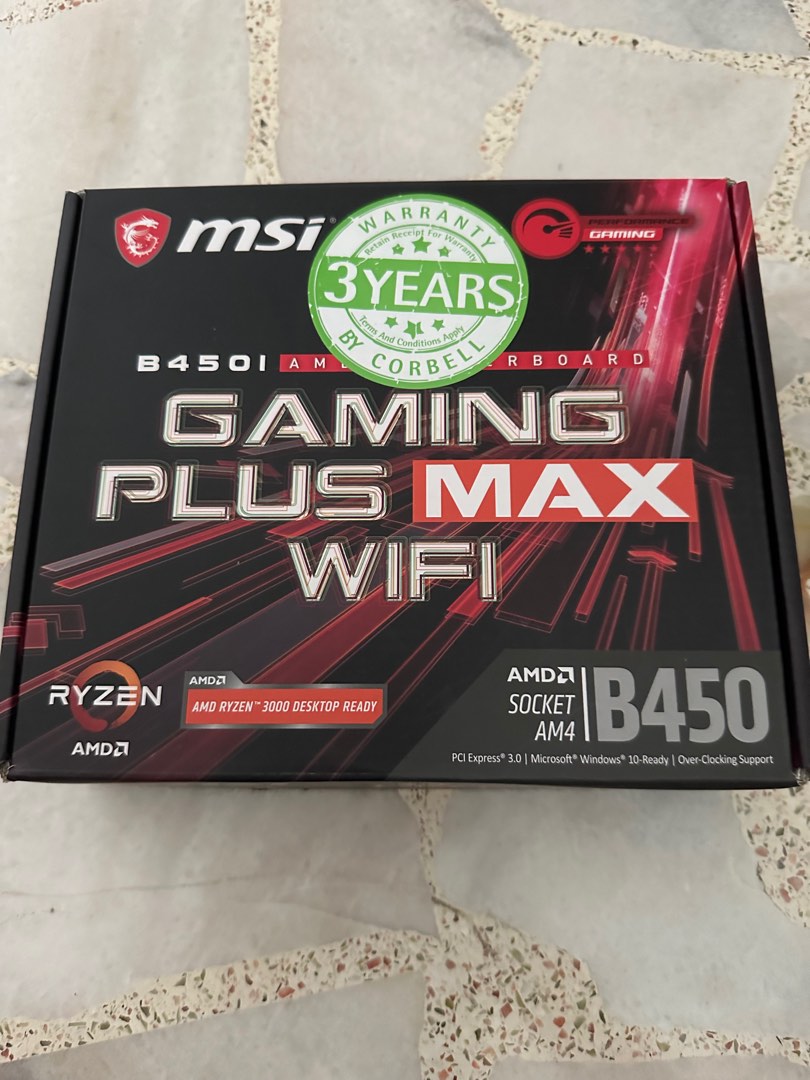 Ryzen ITX MOBO MSI B450i Gaming Plus Max Wifi, Computers & Tech, Parts & Accessories, Computer ...