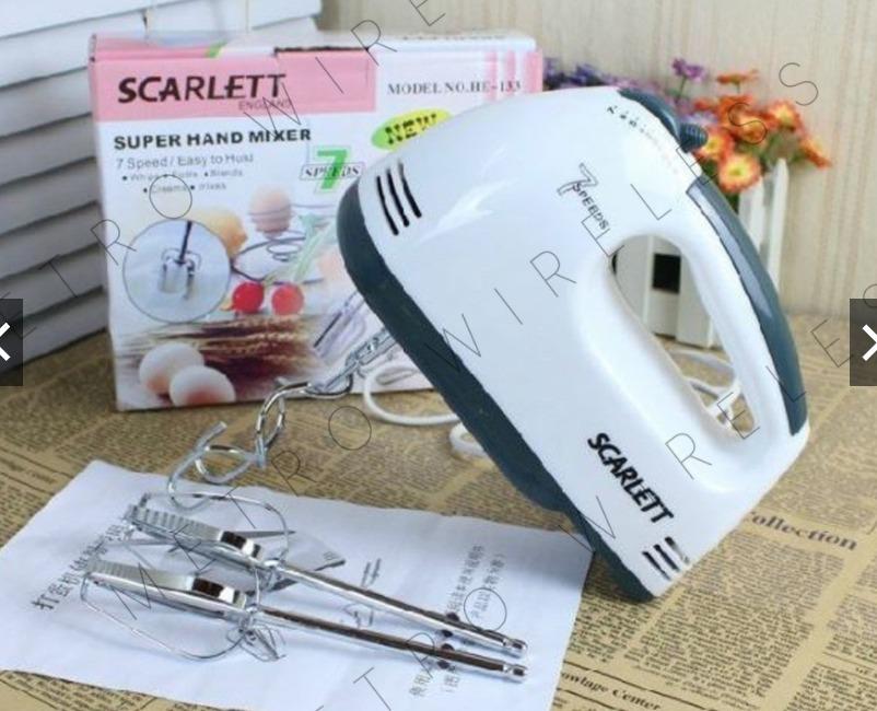 Scarlett Super Hand Mixer 7-speed Lightweight Hand Mixer HE-133, TV ...