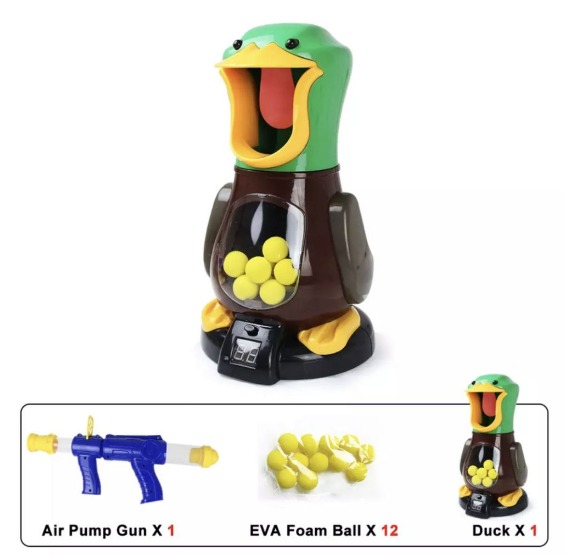[SG] Children Shooting Toys Shooting Duck Air-powered Gun Soft Bullet ...
