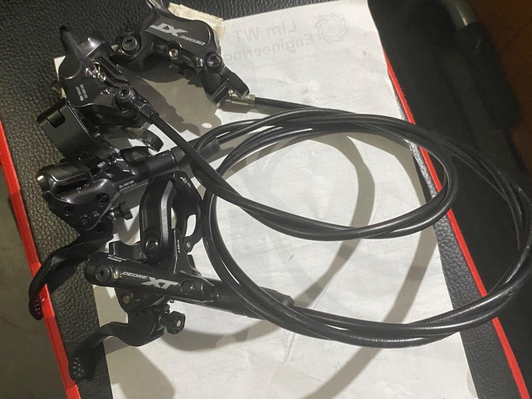 Shimano Deore XT M8120 hydraulic disk brake 4-piston caliper, Sports ...