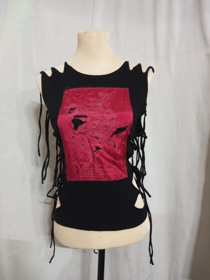 SHREDDED cut-UP Top, Women's Fashion, Tops, Others Tops on Carousell