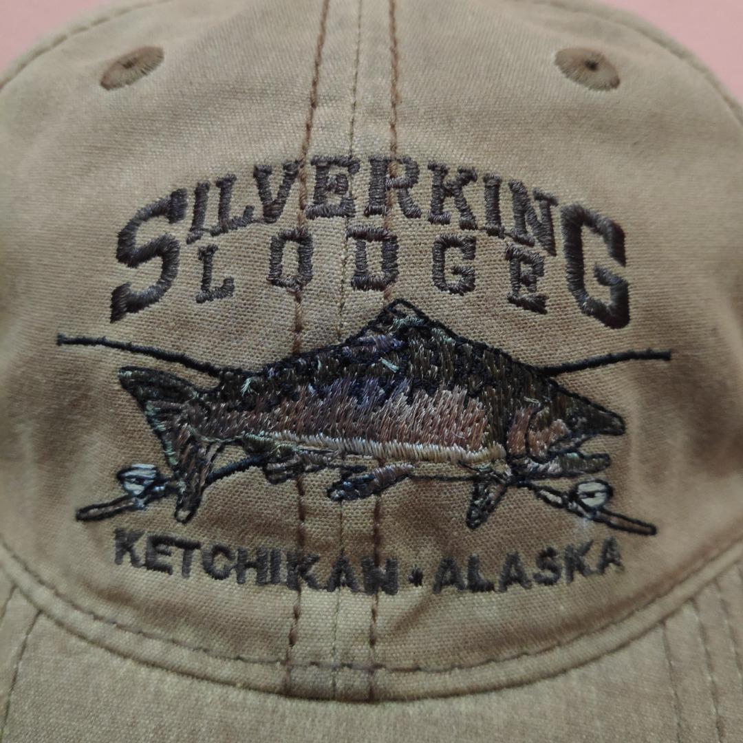 SILVERKING LODGE Ketchikan Alaska Salmon Trout Peak Fishing Cap, Men's ...