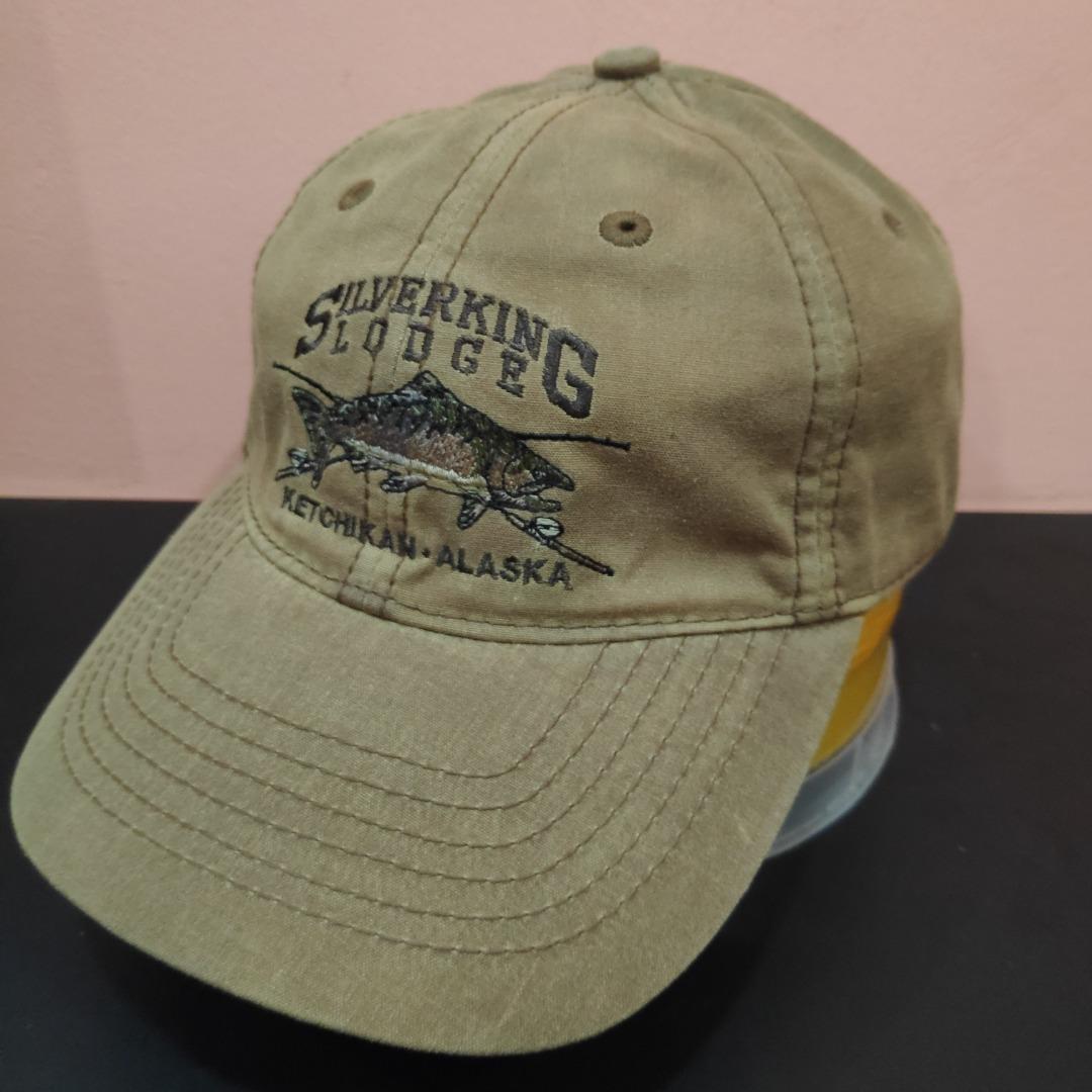 SILVERKING LODGE Ketchikan Alaska Salmon Trout Peak Fishing Cap, Men's ...