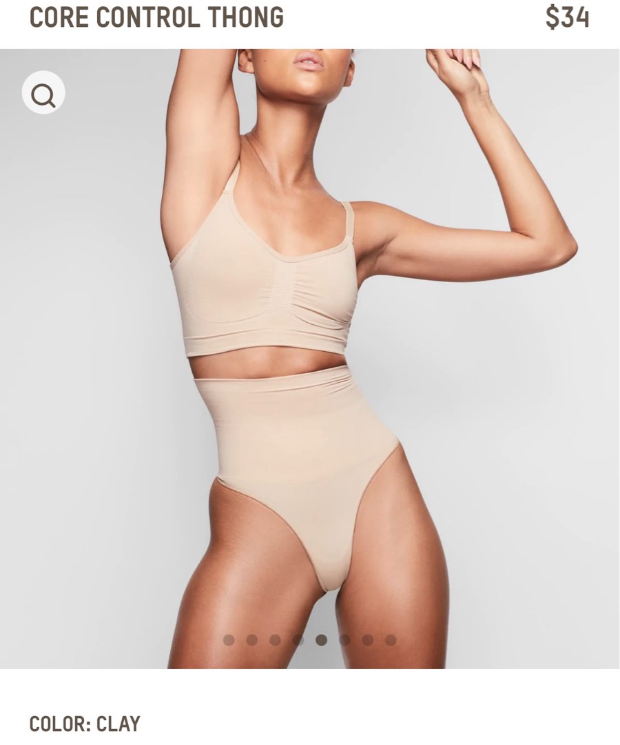 SKIMS Core Control Thong (Clay), Women's Fashion, New Undergarments & Loungewear on Carousell