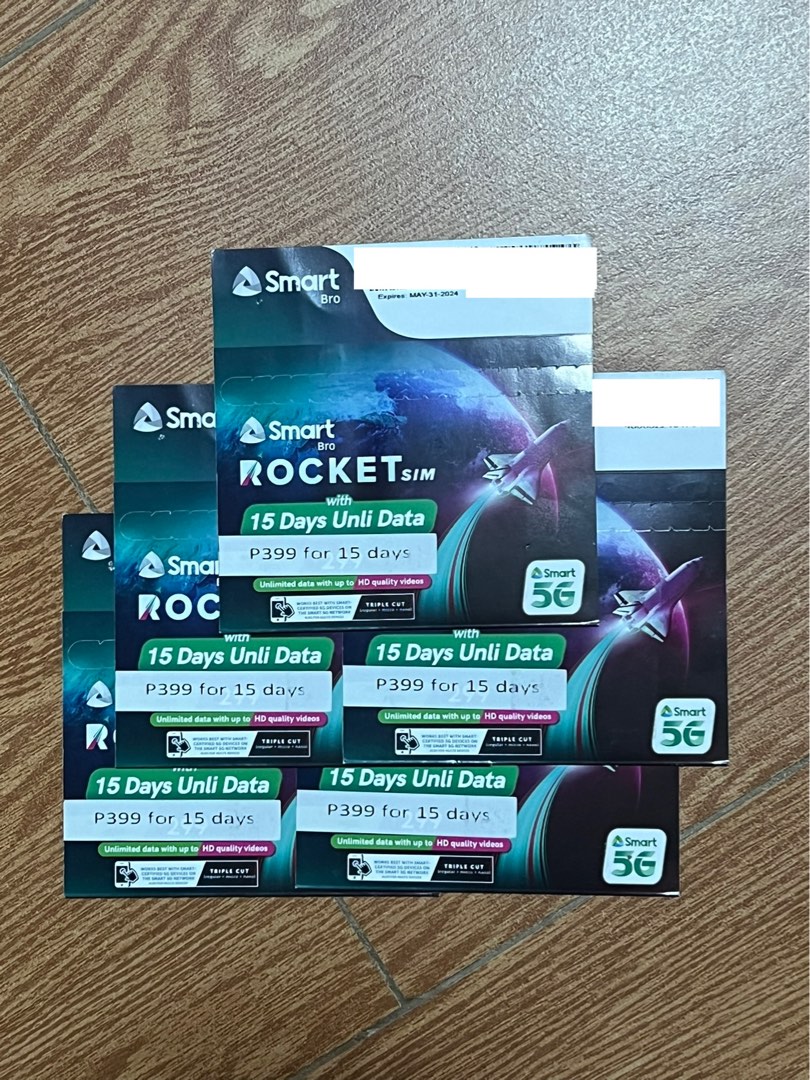 Smart Bro Rocket Sim with 15days free unli data, Mobile Phones ...