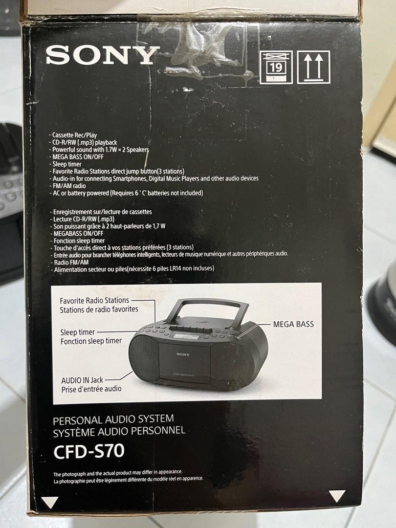 Sony CD/cassette boombox with radio, Hobbies & Toys, Music & Media, CDs ...