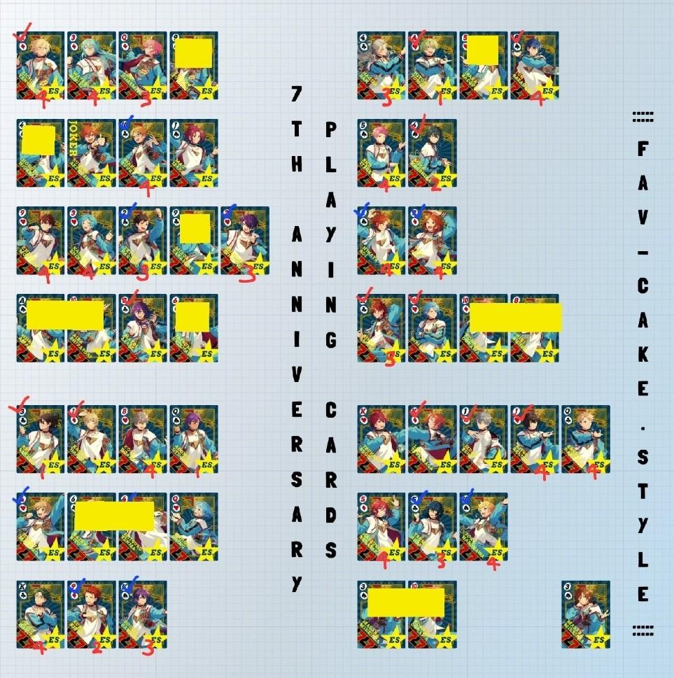 [split] ensemble stars enstars 7th anniversary poker cards, Hobbies ...
