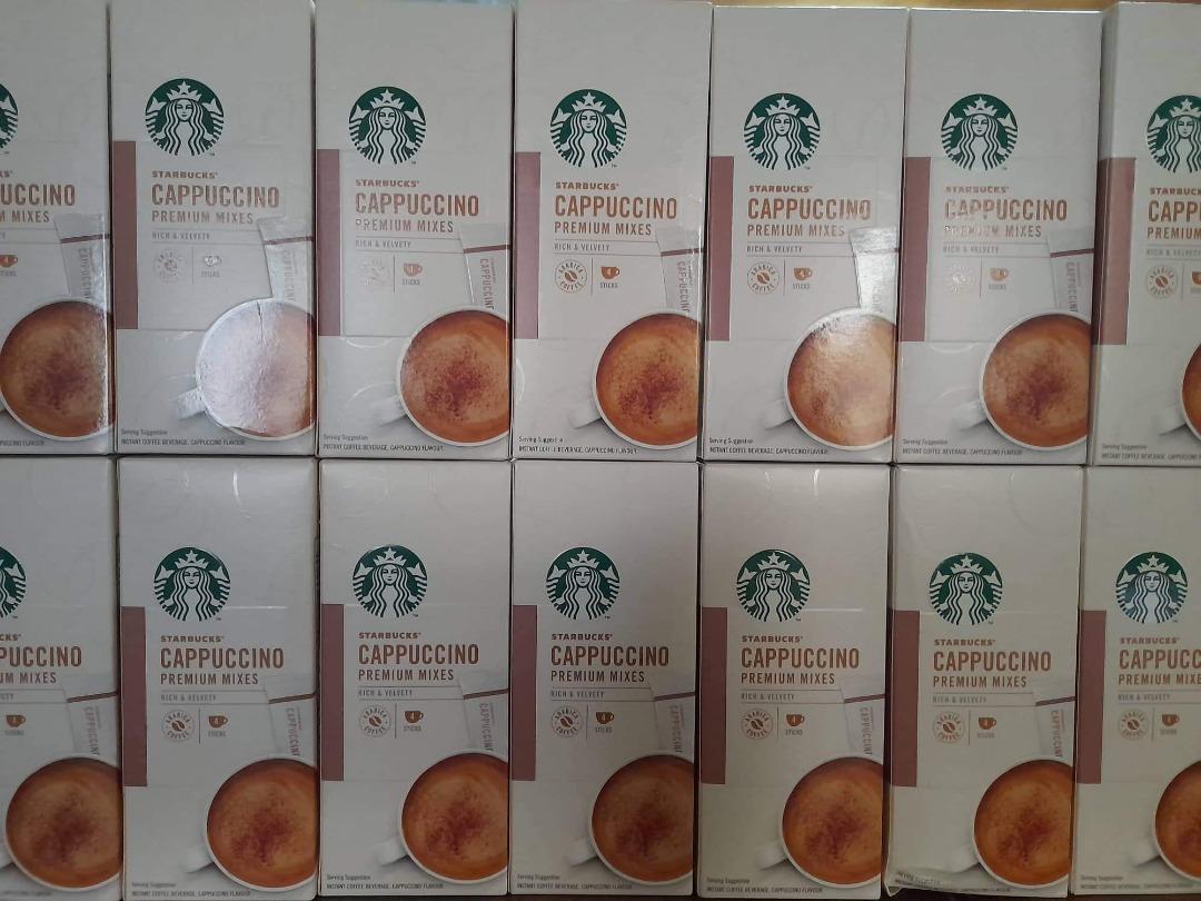 Starbucks Premium Mixes Cappuccino (Box of 4), Food & Drinks, Beverages ...