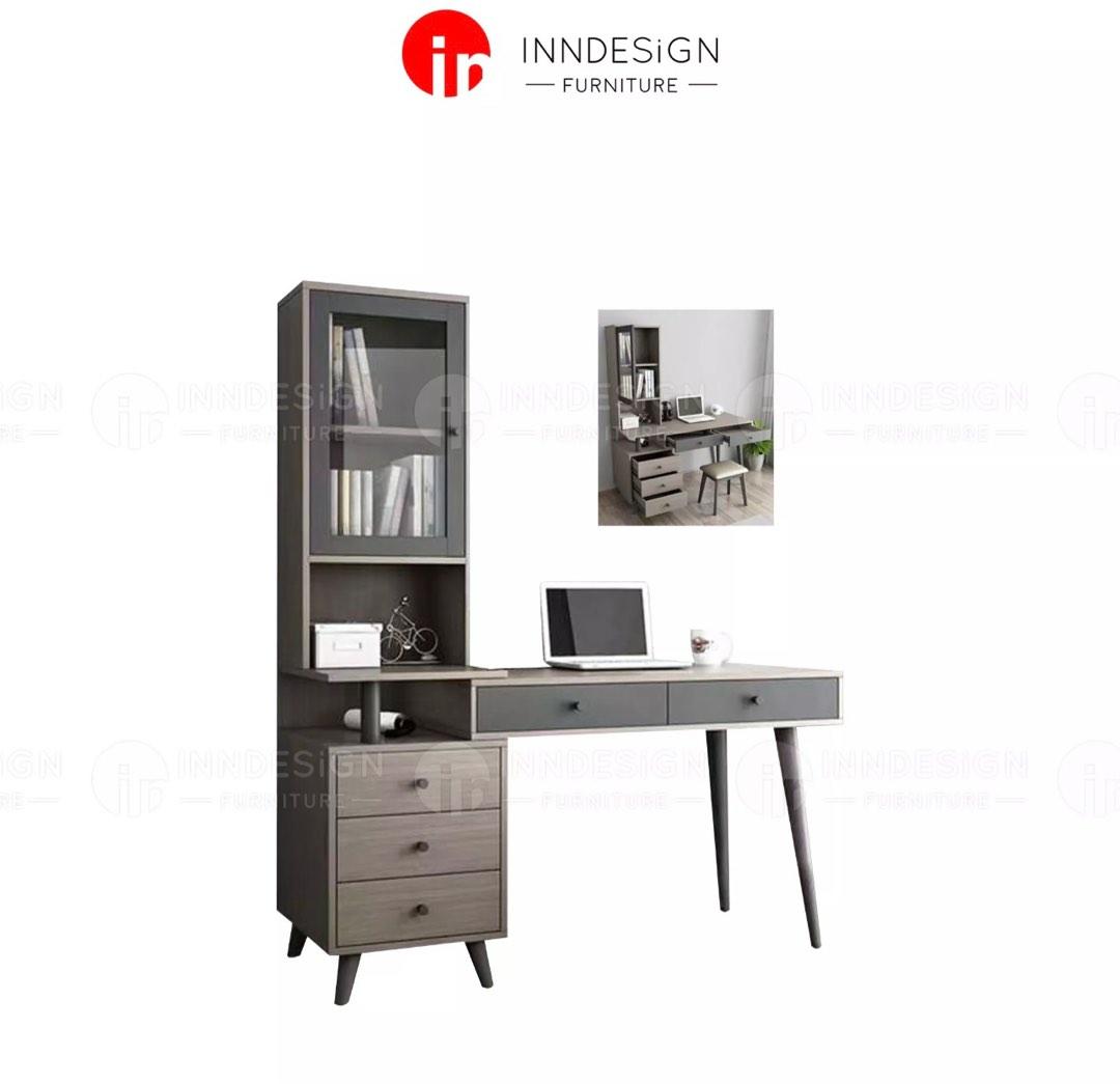 T4099 L Shape Study Table With Drawers (Free Delivery and Installation ...