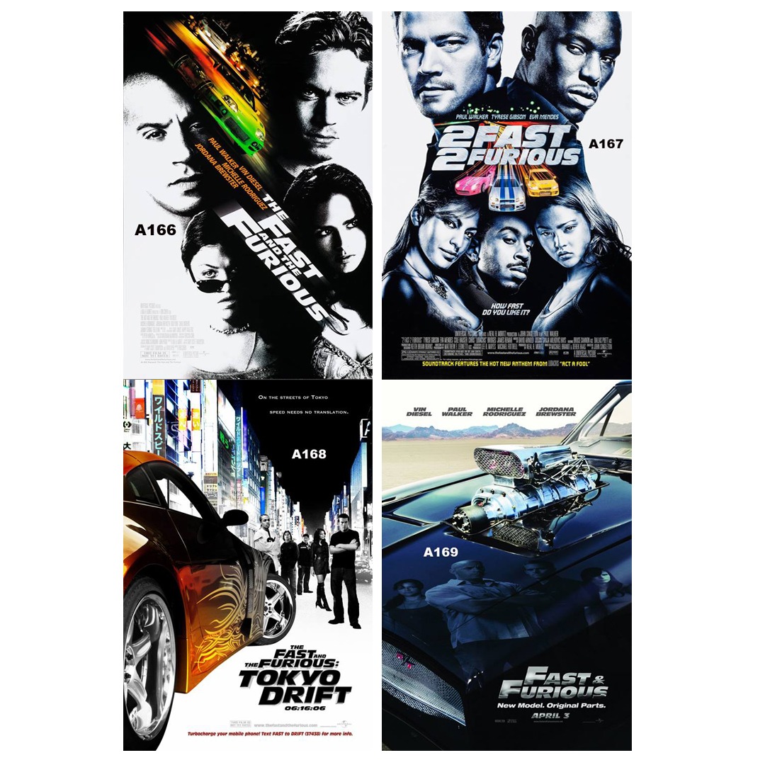 THE FAST AND THE FURIOUS POSTERS (PART 1), Hobbies & Toys, Memorabilia ...