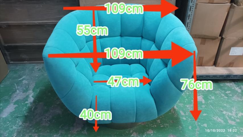 Tiffany Blue Luxury Arm Chair, Furniture & Home Living, Furniture ...