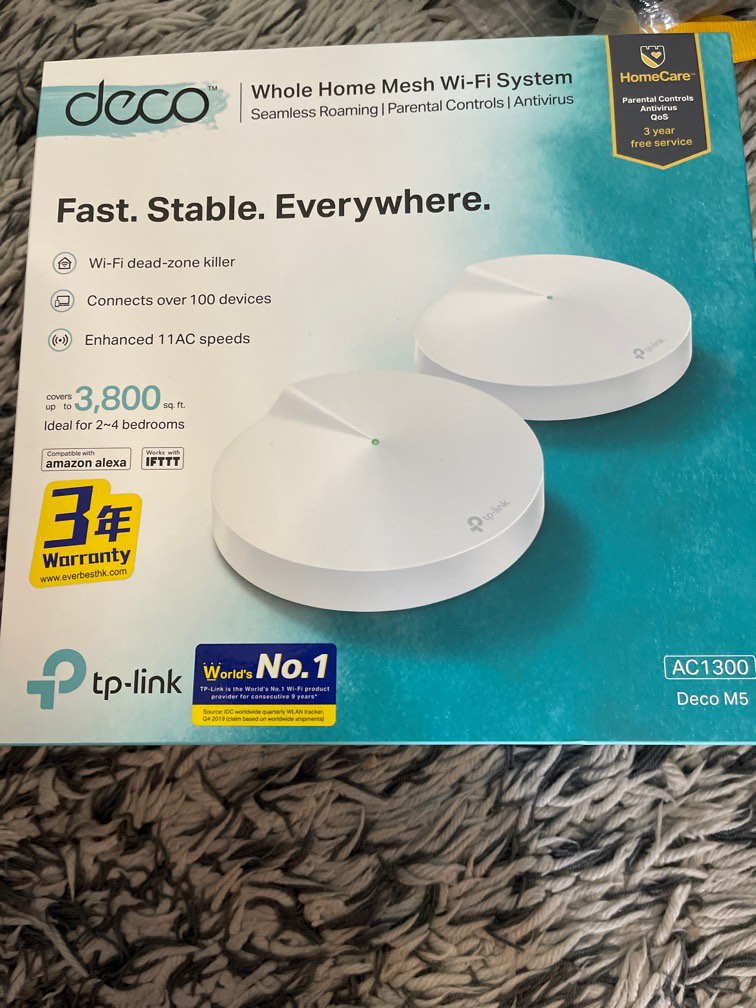 TP-link AC1300 Deco M5 WiFi modem router , 電腦＆科技, 電腦周邊及配件, Wifi及上網相關產品 ...
