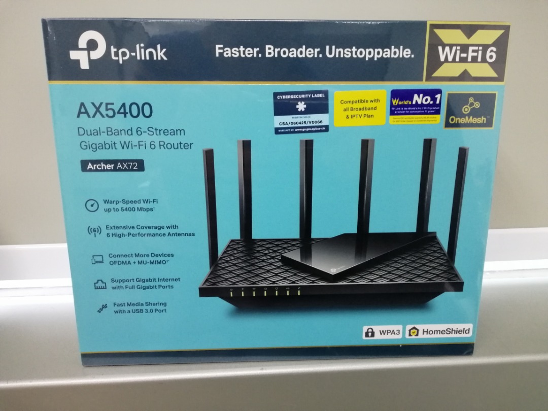 TP-link AX5400 Archer Ax72 Wifi-6 Router, Computers & Tech, Parts ...