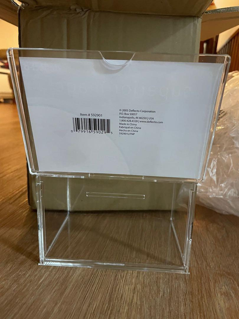 Transparent Acrylic Ballot/Donation/Lucky draw/Feedback Box with Slot ...