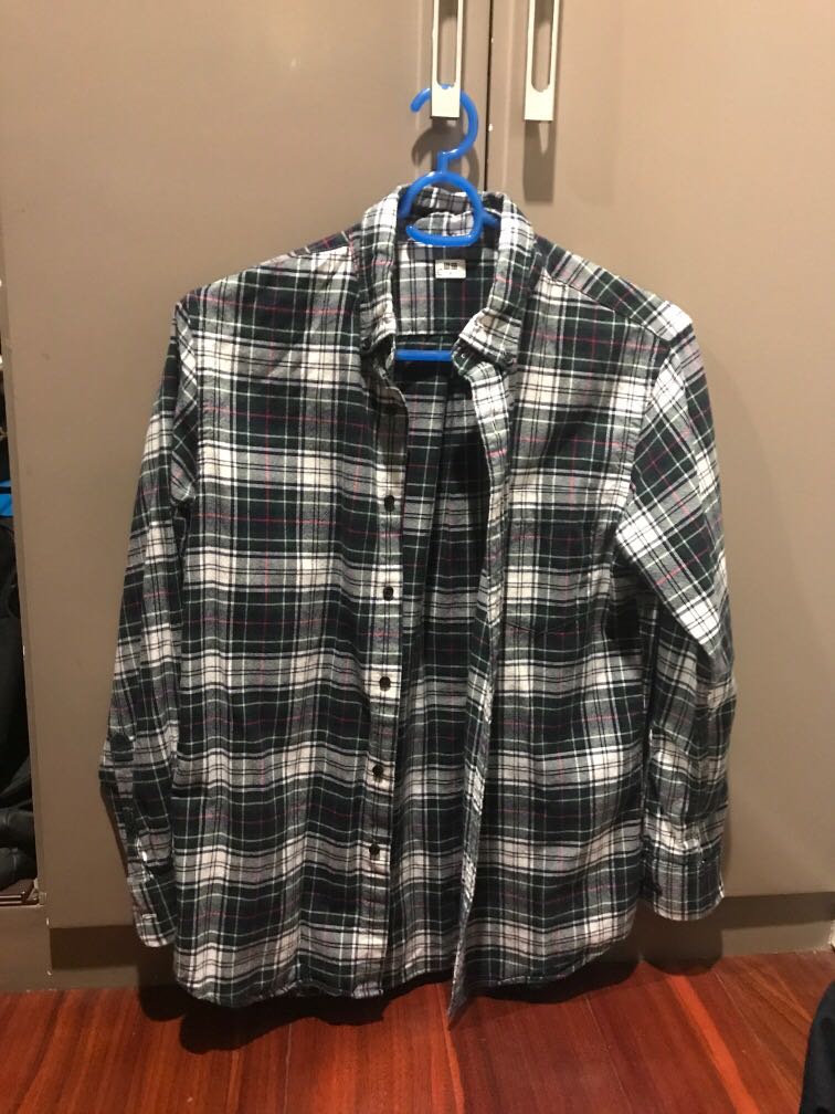 Uniqlo Flannel, Men's Fashion, Tops & Sets, Tshirts & Polo Shirts on ...