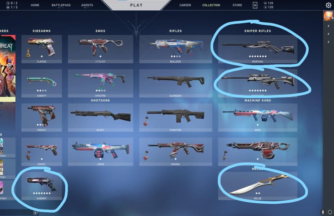 Valorant accounts Jett skins (4 premium), Video Gaming, Gaming ...