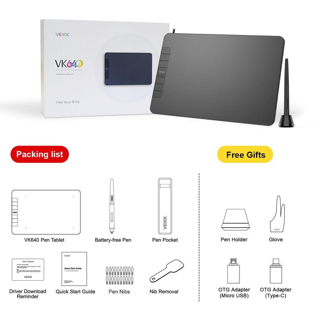 Veikk VK640 Drawing Pen Tablet, Mobile Phones & Gadgets, Tablets ...