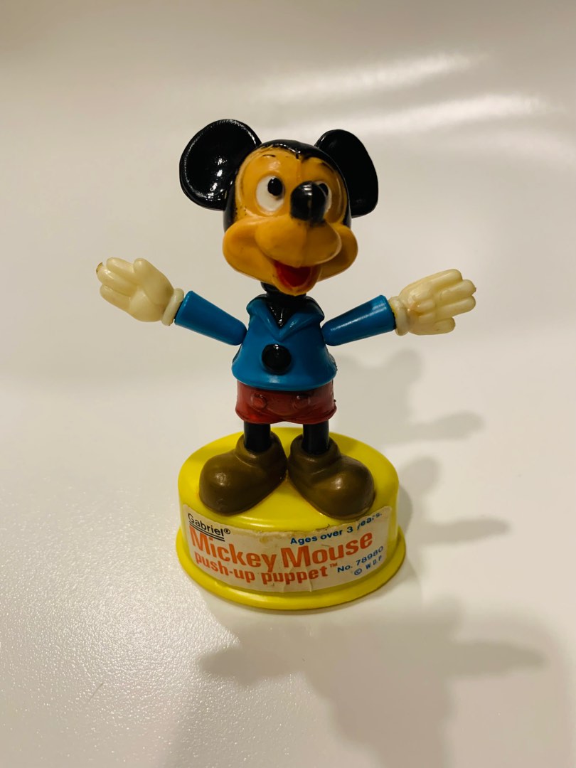 Vintage Disney Mickey Mouse Push-Up Puppet 1977, Hobbies & Toys, Toys ...