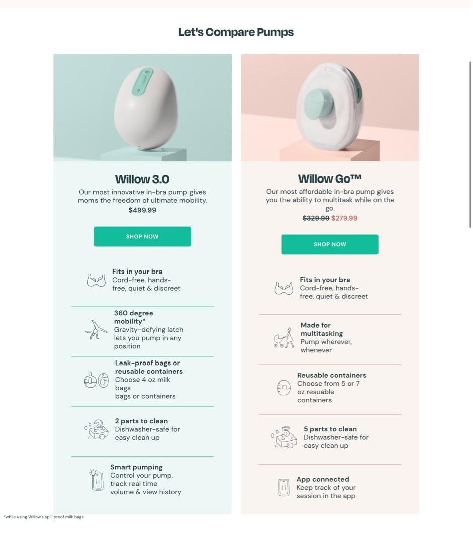 Willow Go Pump, Babies & Kids, Nursing & Feeding, Breastfeeding ...