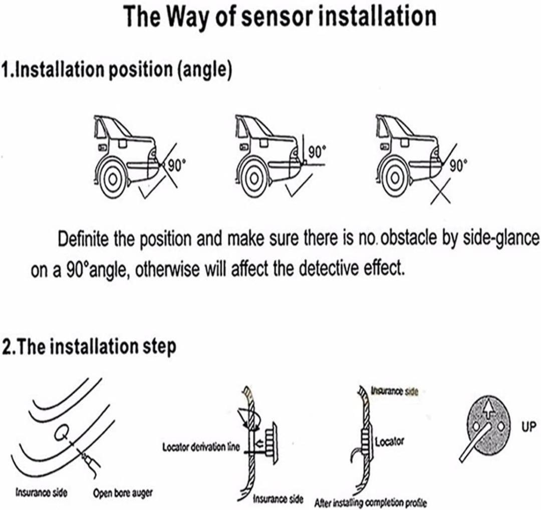 Y97 Parking Sensors, Car Front Rear Reversing Parking Sensors 8 Radar ...