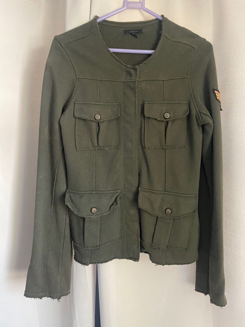 Zara army green jacket, Women's Fashion, Coats, Jackets and Outerwear ...
