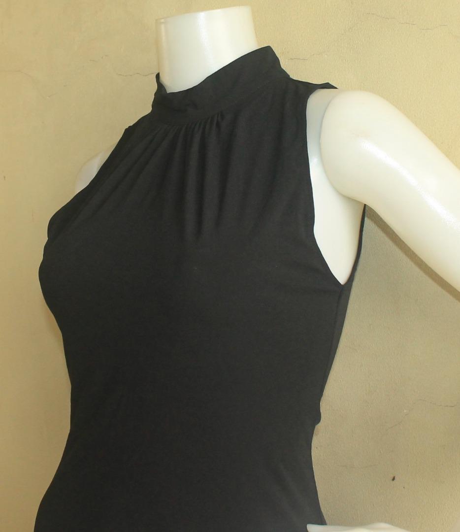 ZARA Mock Neck High Neck Black Sexy Bodysuit, Women's Fashion, Tops, Blouses on Carousell