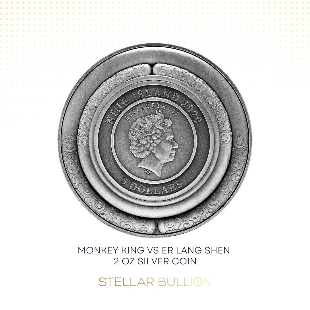 2020 MONKEY KING VS ER LANG SHEN 2 OZ SILVER COIN, Hobbies & Toys ...