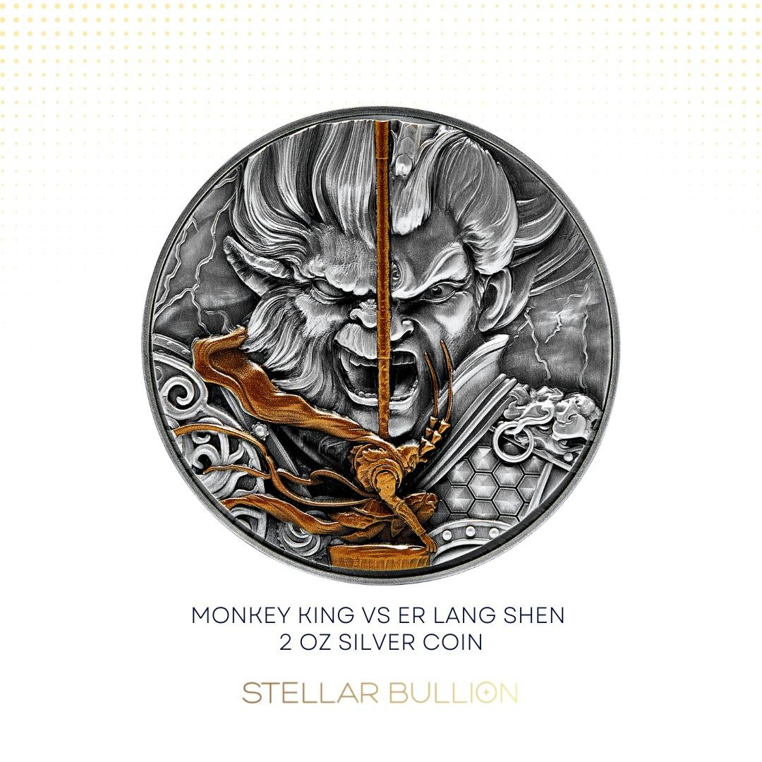 2020 MONKEY KING VS ER LANG SHEN 2 OZ SILVER COIN, Hobbies & Toys ...