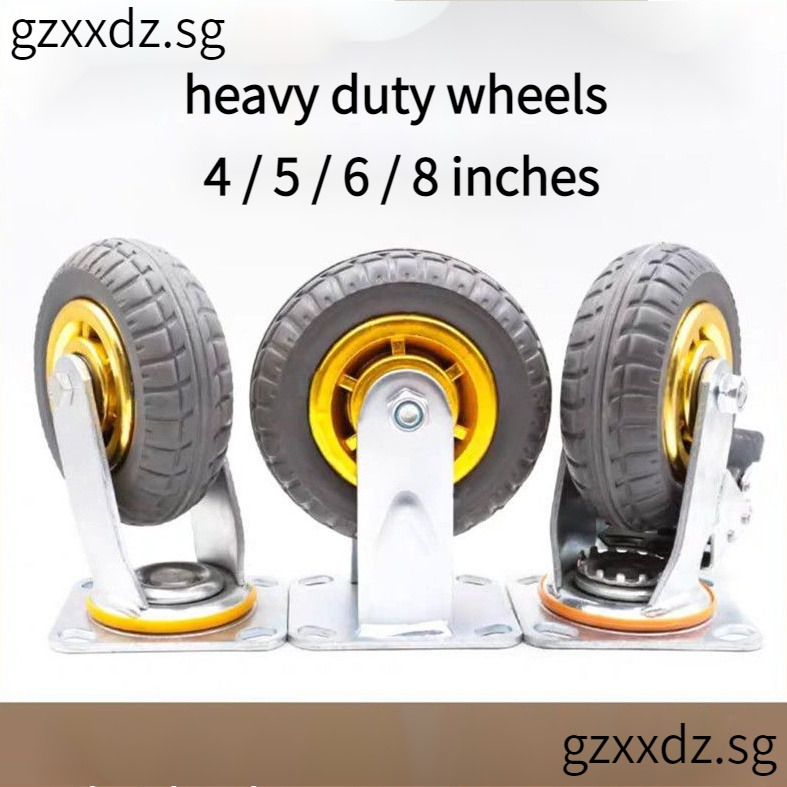 4 inch/5 inch/6 inch/8 inch silent rubber swivel wheel with brake heavy ...